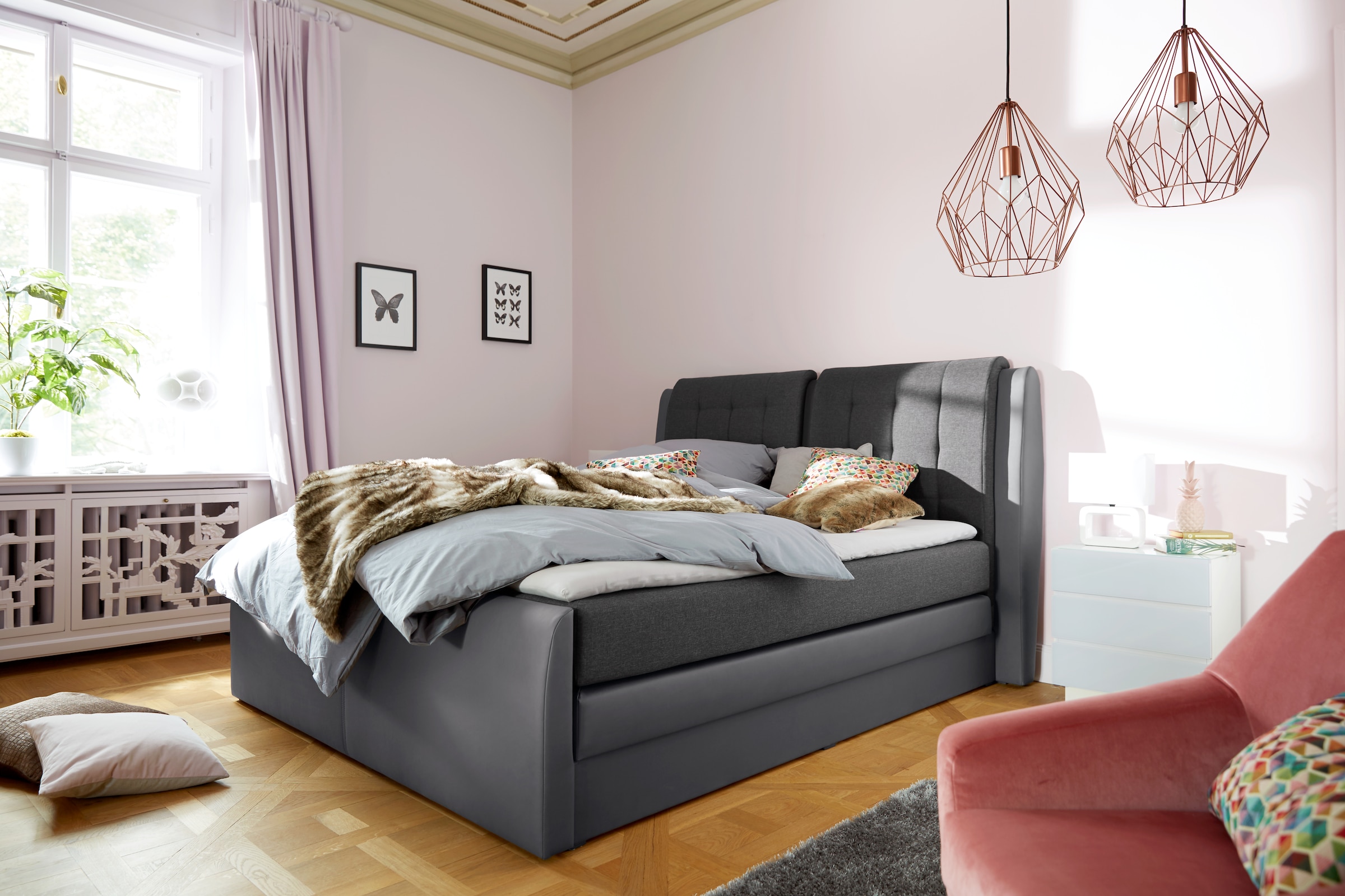 COLLECTION AB Boxspringbett »Rubene«, inkl. Bettkasten und Topper ...