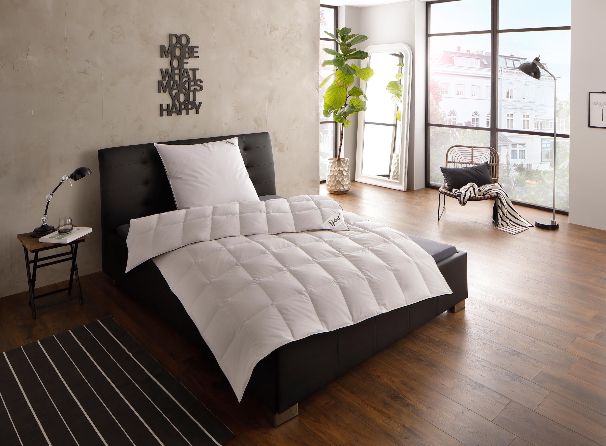 fjödur Gänsedaunenbettdecke + Kopfkissen »Franziska«, (Spar-Set ...