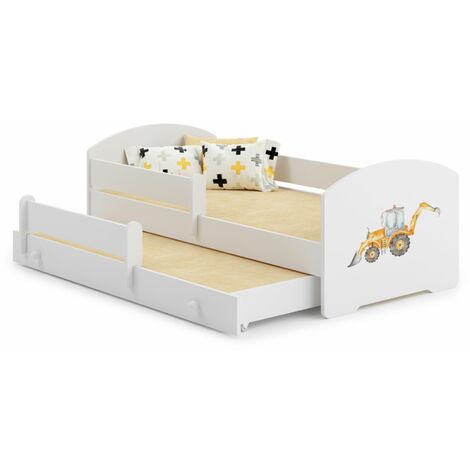 Kinderwagenbett 160x80 + 2 Matratzen + 2 Betten + Sicherheitsbarriere ...